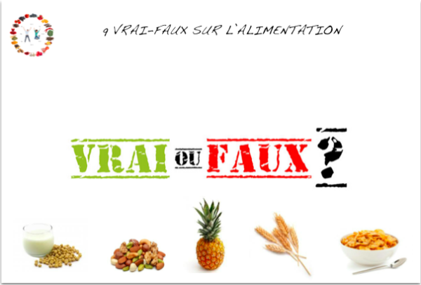 9 vrai-faux sur l'alimentation - SYNERGIE ALIMENTAIRE - Nutrition et Santé